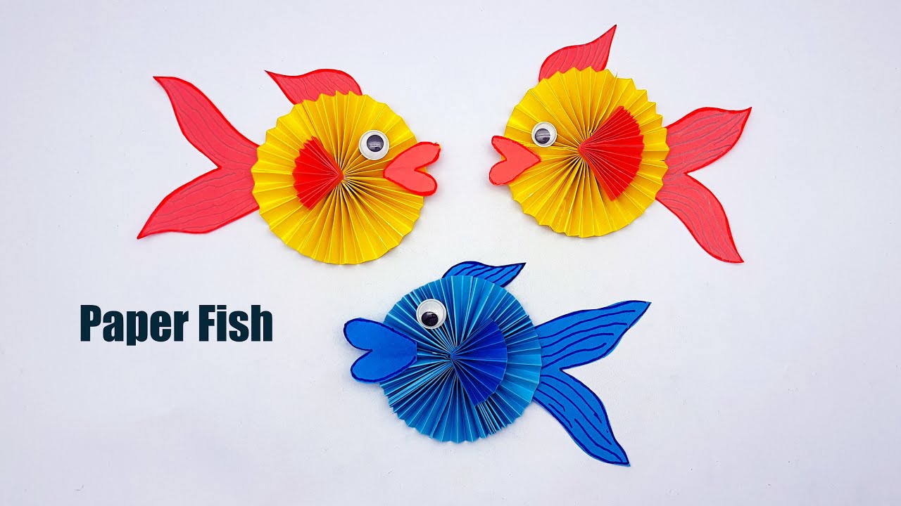How To Make A Paper Fish | Diy Paper Animal | Easy Paper Crafts - YouTube
