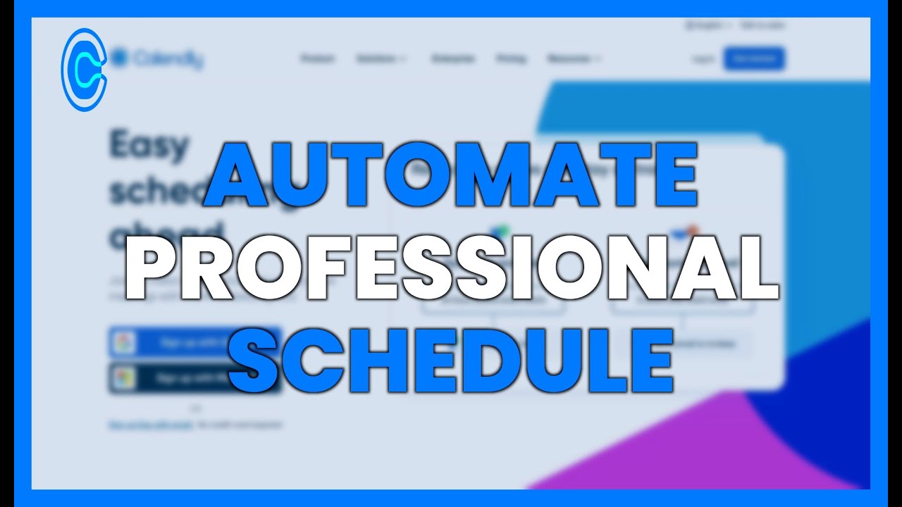 AUTOMATE your PROFESSIONAL SCHEDULE with CALENDLY in MINUTES - YouTube