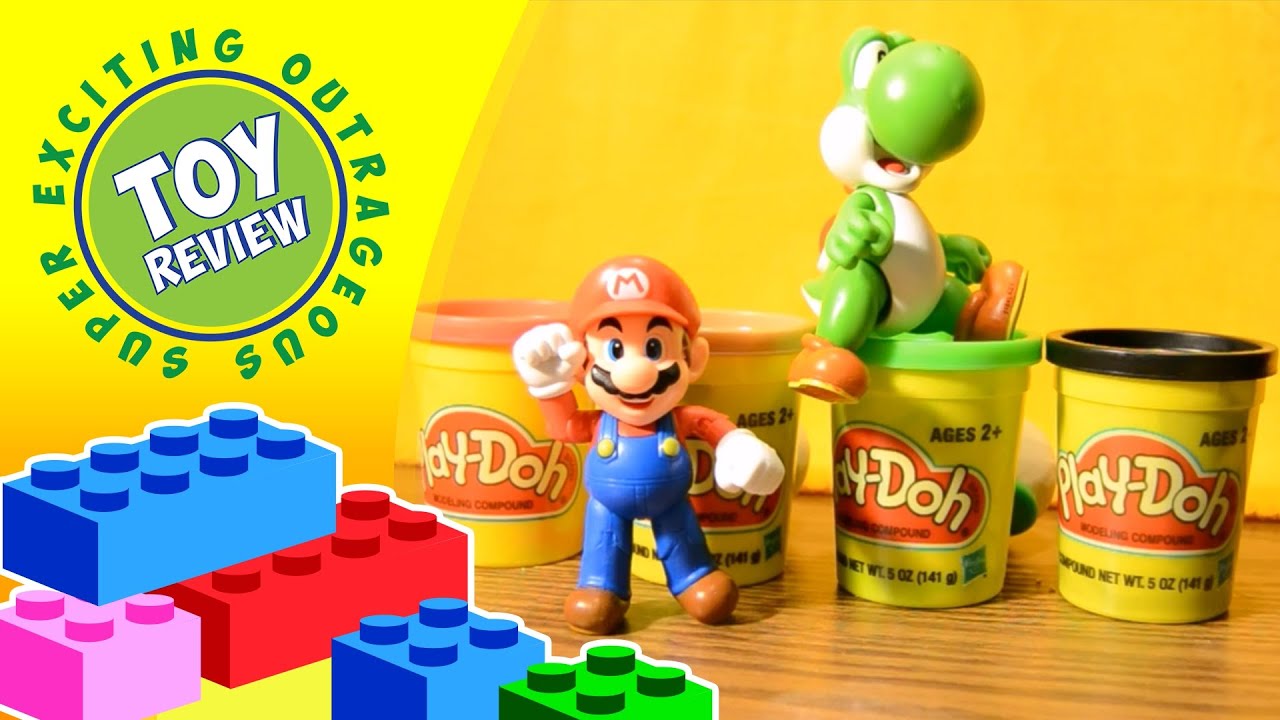 Super Mario Plays with Play-Doh plus Yoshi Surprise Eggs - World Of ...
