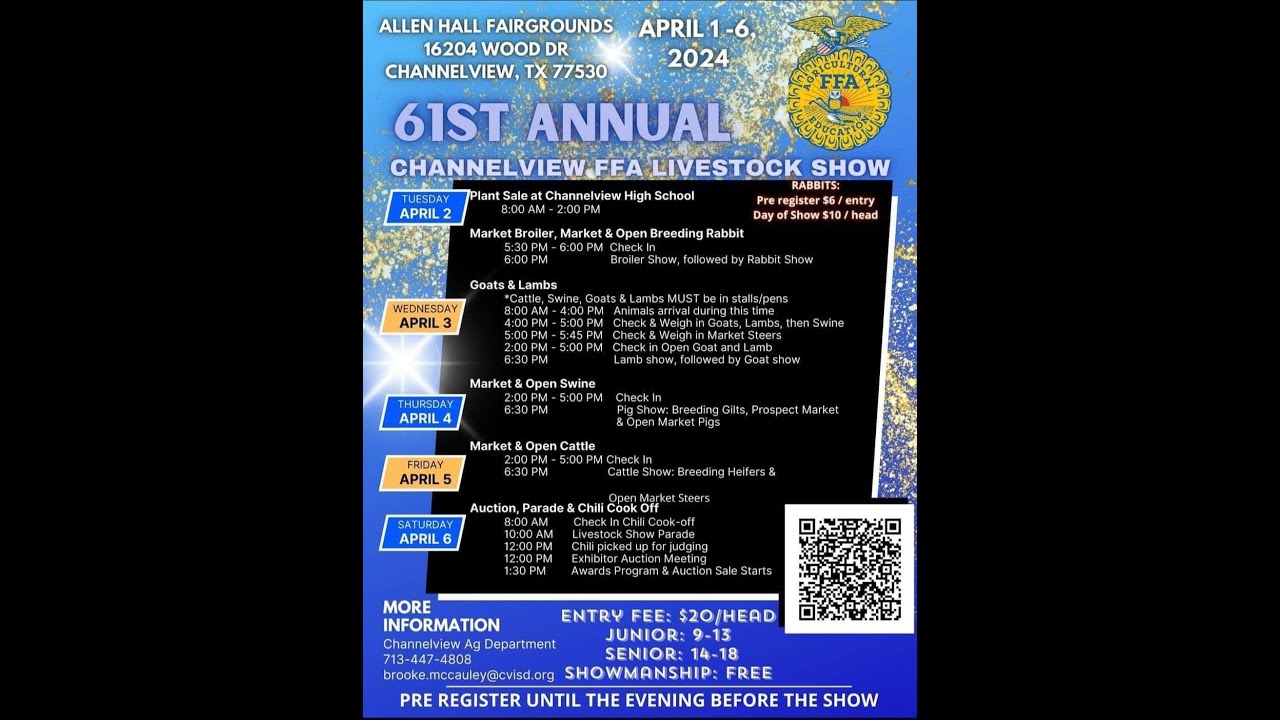 61st Annual Channelview FFA Day 1 - YouTube