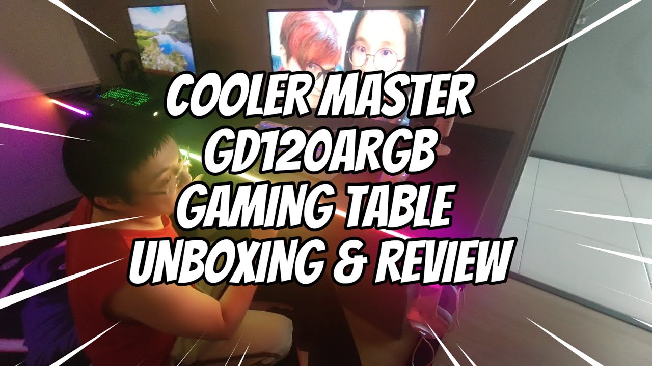 COOLER MASTER GD120 ARGB Gaming Desk unboxing & review !! - YouTube