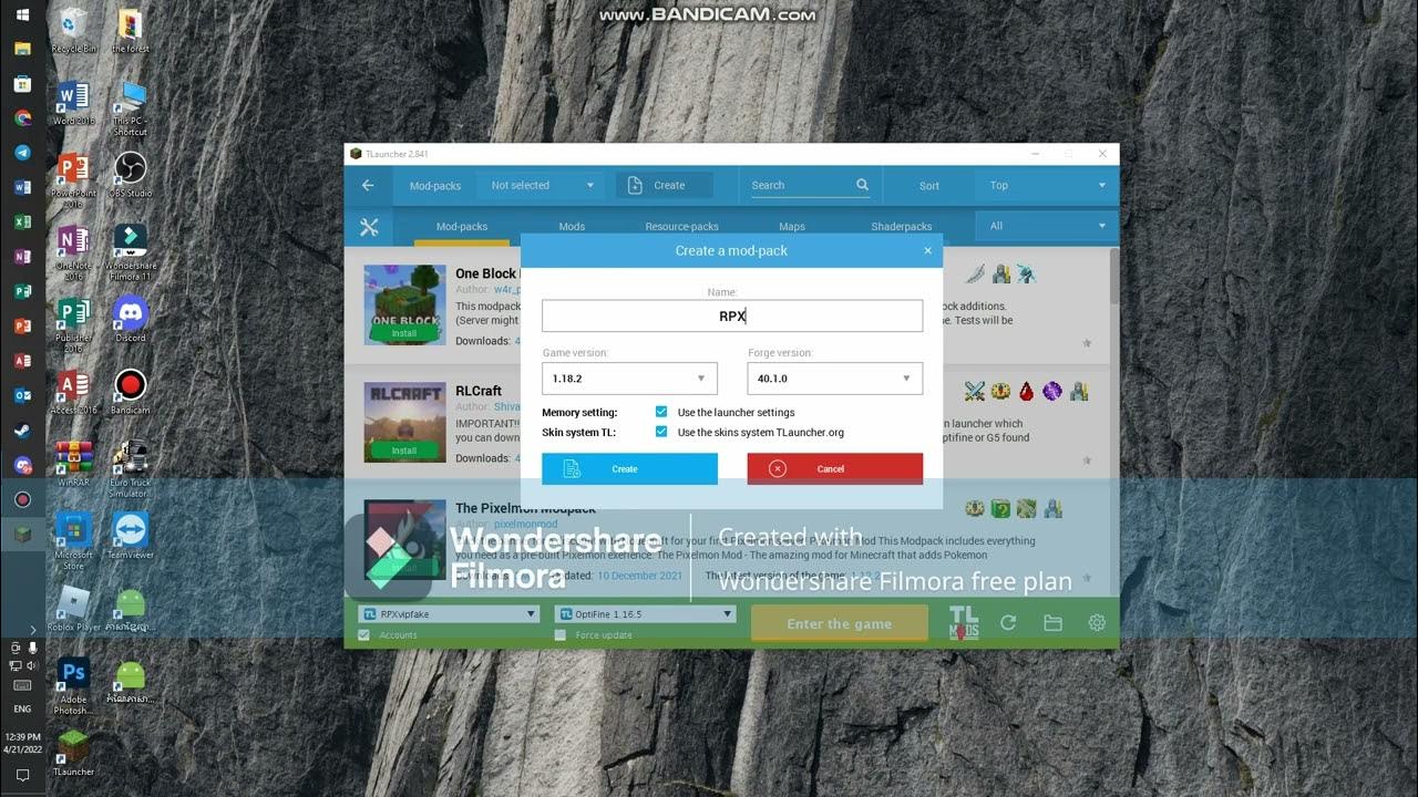 របៀបដាក់modក្នុងminecraft tlauncher java - YouTube