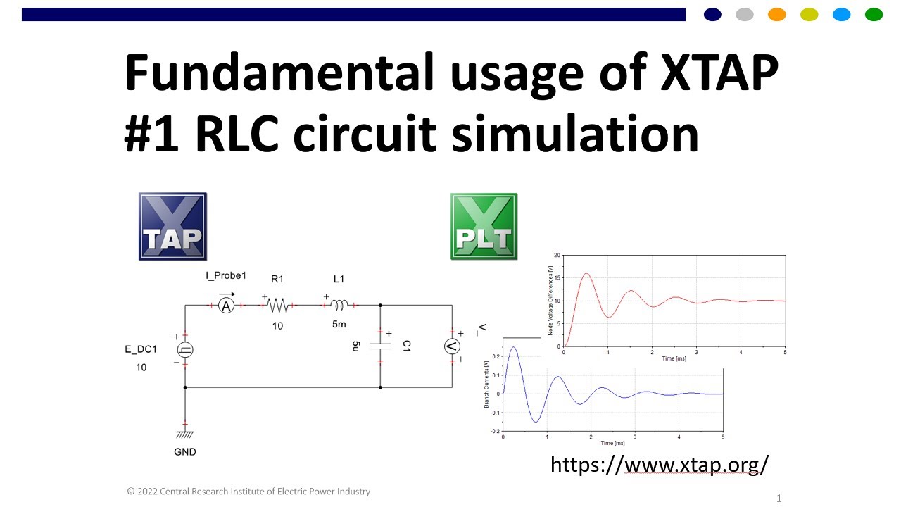 Fundamental usage of XTAP #1: RLC circuit simulation - YouTube