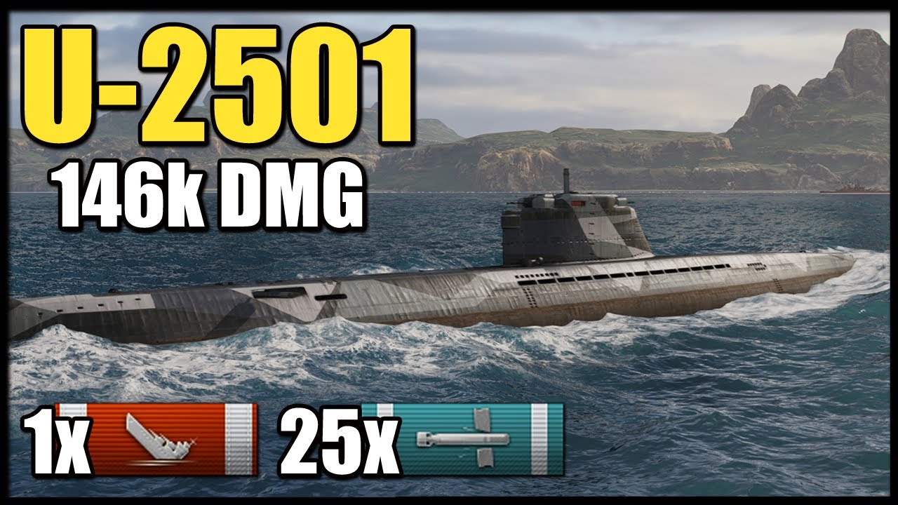 U-2501: 10티어 독일 잠수함 [월드 오브 워쉽] - YouTube