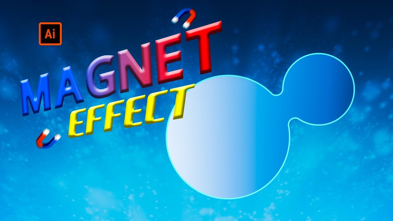 MAGNET EFFECT in shape | Adobe illustrator | 2024 - YouTube