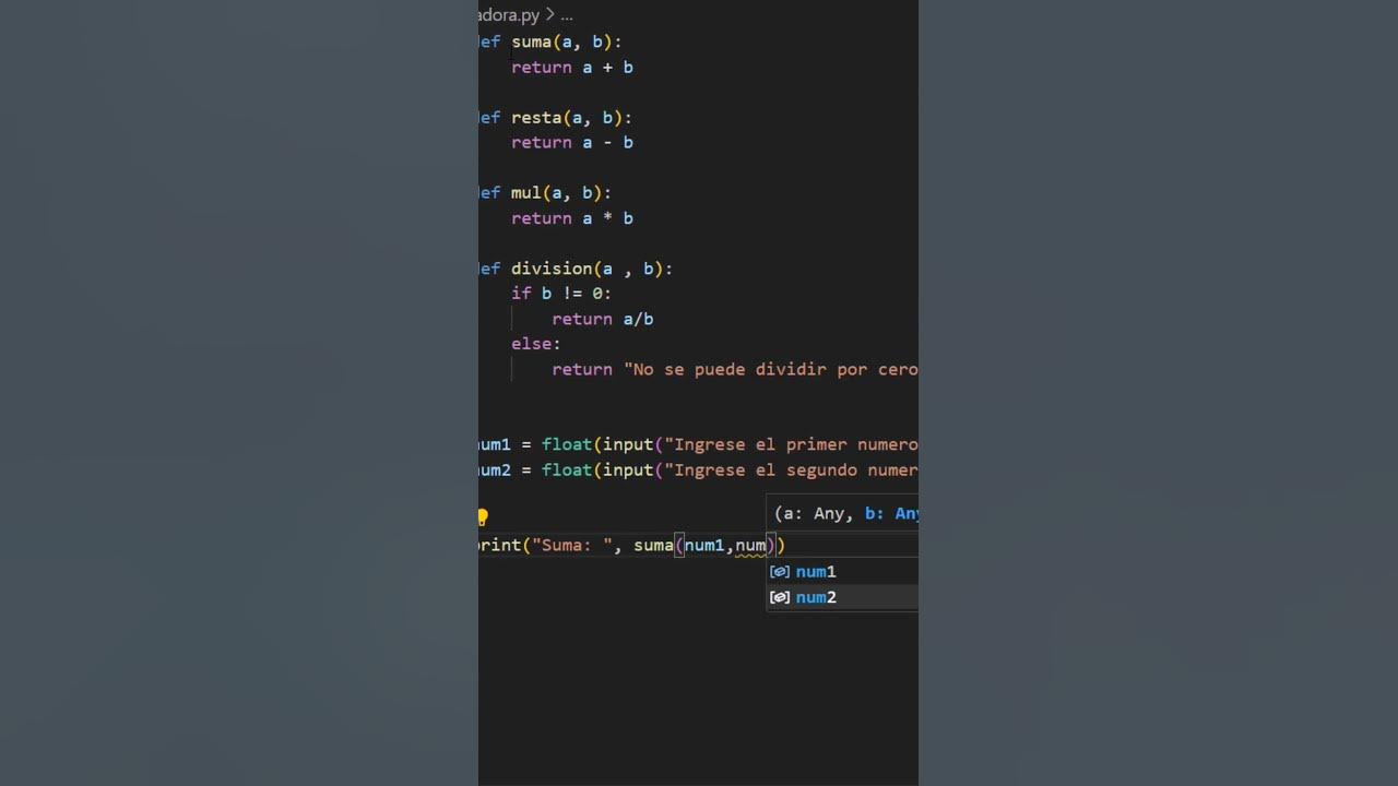 Calculadora En Python Short Pythonforbeginners Pythonprogramming Python Youtube 