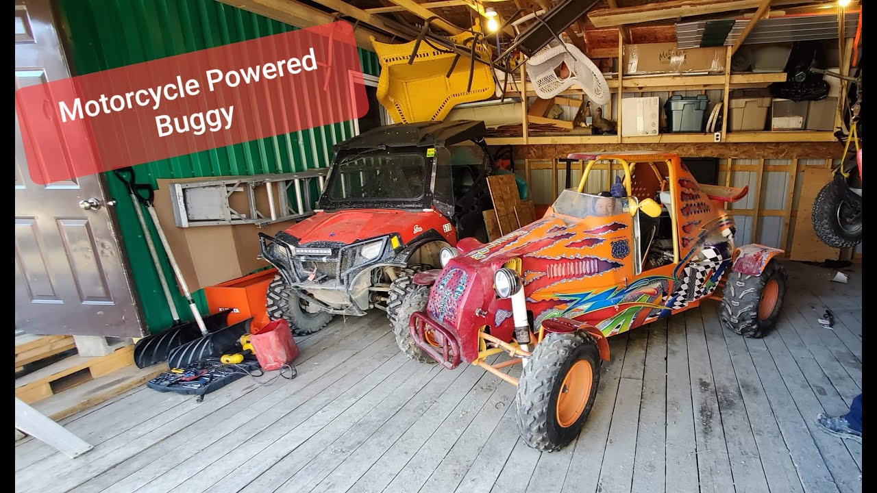 Motorcycle Powered Buggy Part 1 - Will it start? - YouTube