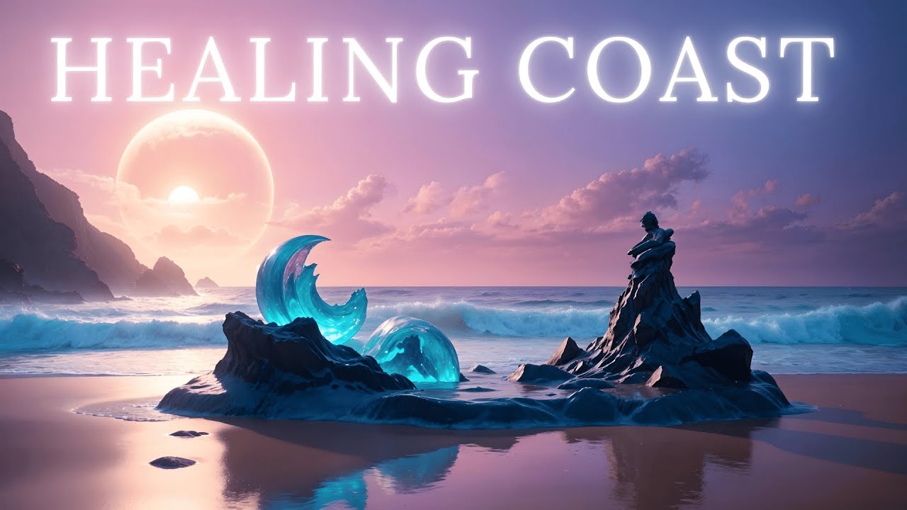 4K Calm Seashore & Healing Coast | Ambient Music & Nature Sounds Serene ...