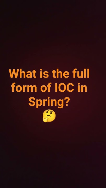 IOC in Spring core #java - YouTube