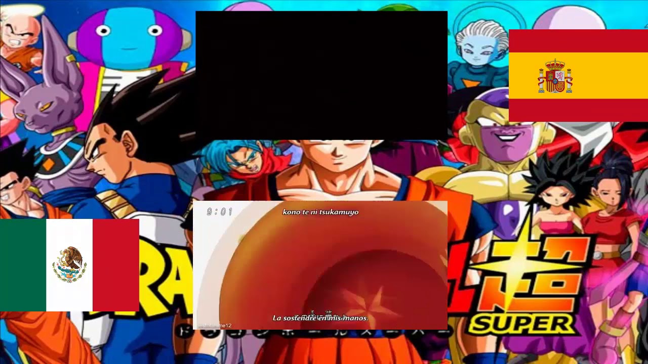 Opening 2 de Dragon Ball Super (COMPARACION) | Mexico vs España - YouTube