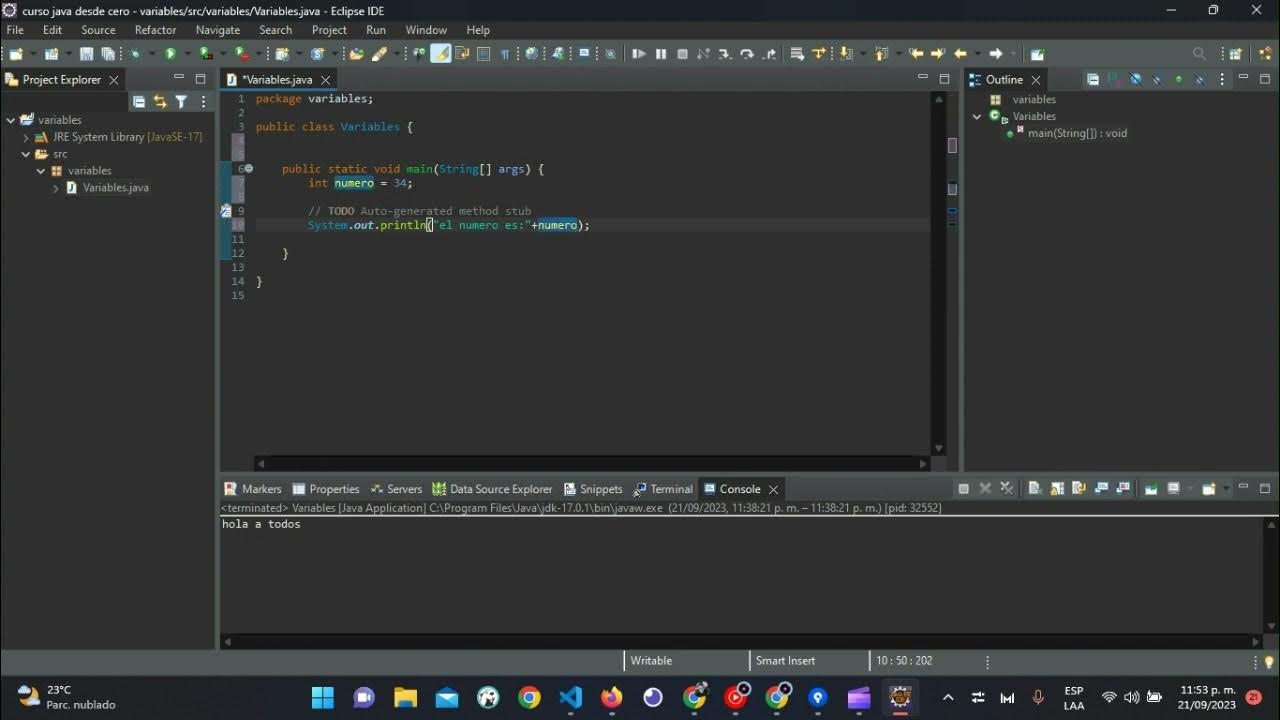 3. Como crear una variable - YouTube