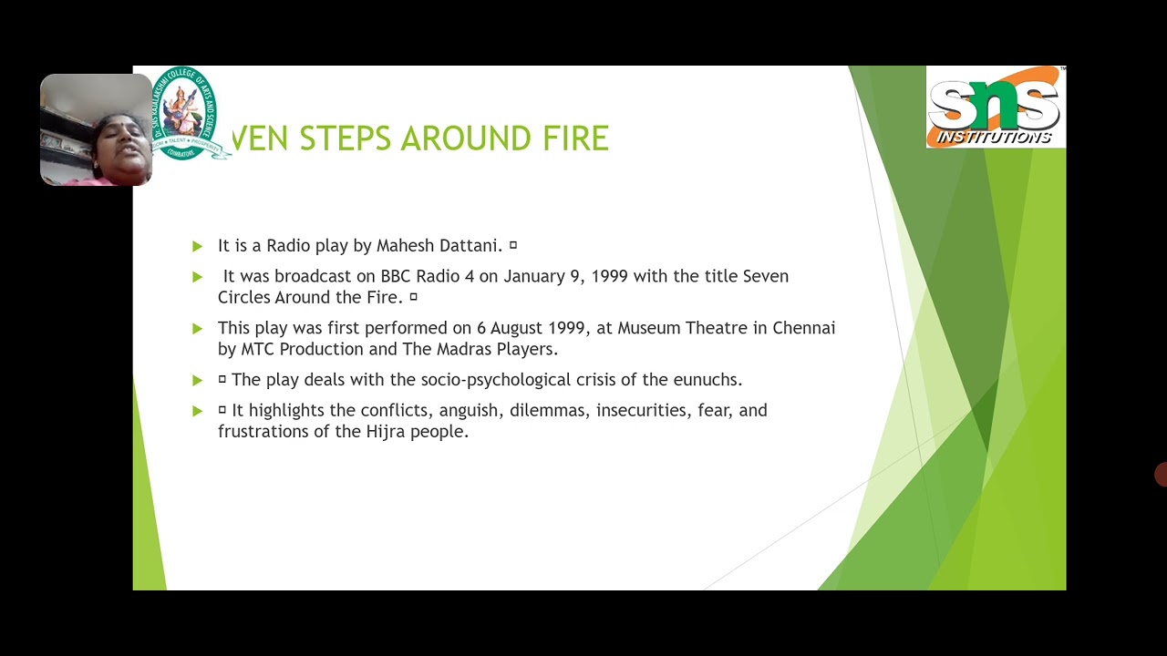 Seven steps around fire by Mahesh Dattani - YouTube
