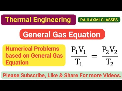 Numerical Problems based on General Gas Equation।। Thermal Engineering ...
