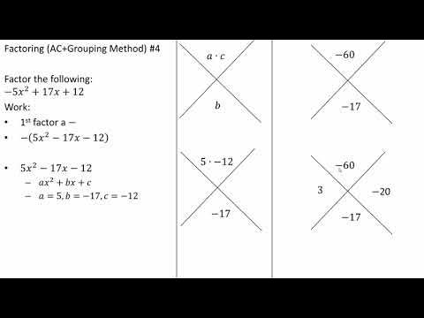 Factoring (AC+Grouping Method #4) - YouTube
