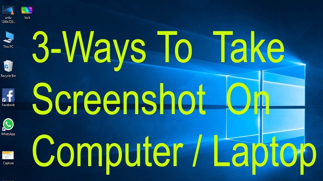 How to Take Screen Shots on Computer or laptop? screenshot on pc. - YouTube