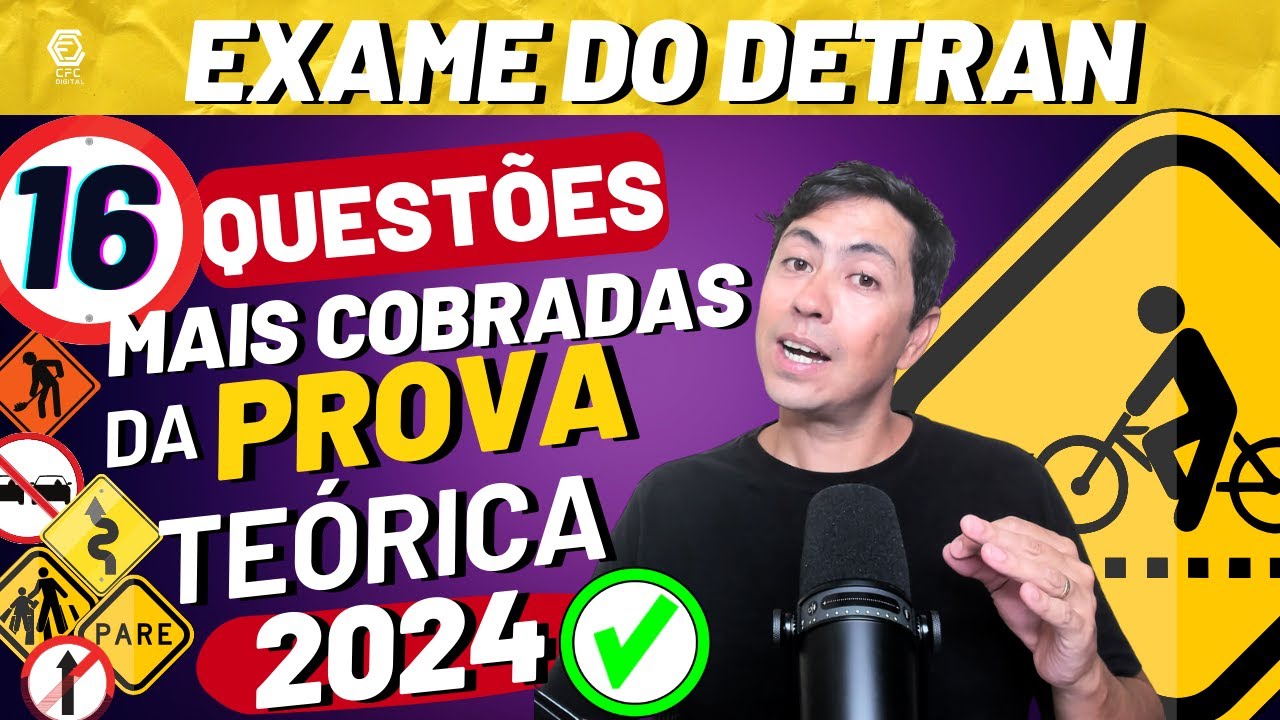 LEGISLAÇÃO DE TRÂNSITO - SIMULADO DE 16 QUESTÕES DO DETRAN 2024 ...