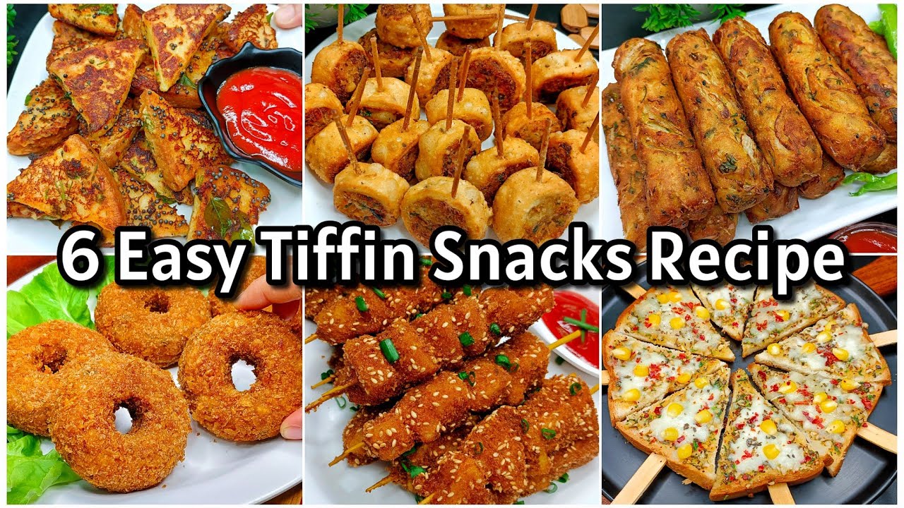 6 Simple and Easy Tiffin Recipes | New Recipe | Tiffin Snacks Recipe ...