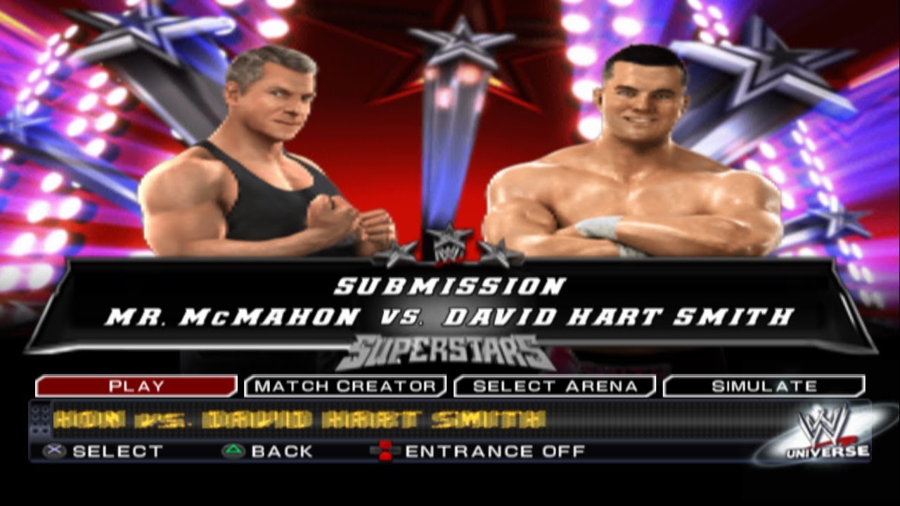 WWE SmackDown vs Raw 2011 Mr. McMahon vs David Hart Smith - YouTube