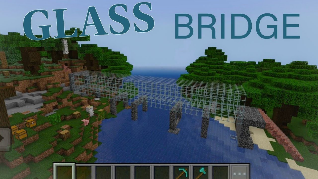 Glass bridge in minecraft #minecraft #minecraft glass bridge #life # ...