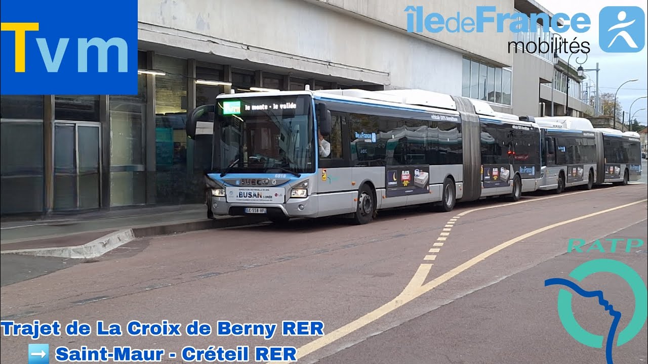 🚍BUS TVM (RATP) : Trajet à bord d'un Iveco Urbanway 18 GNV (Cursor 8 ...