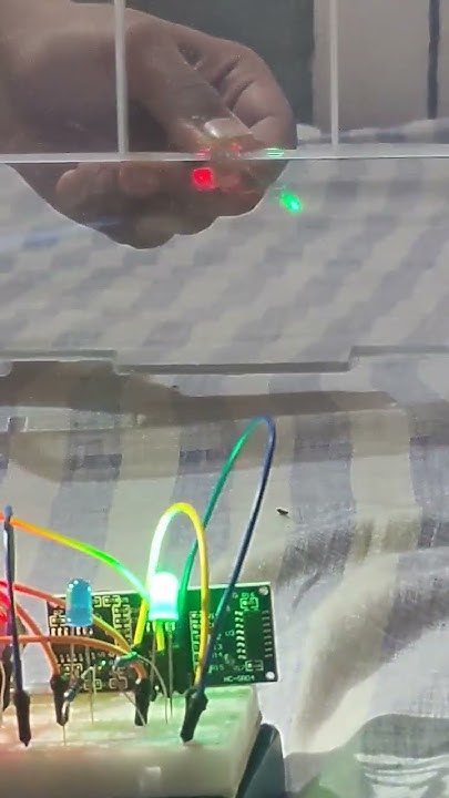 Arduino project ultrasonic sensor and change led as object come near #robotics #arduino #iot # ...
