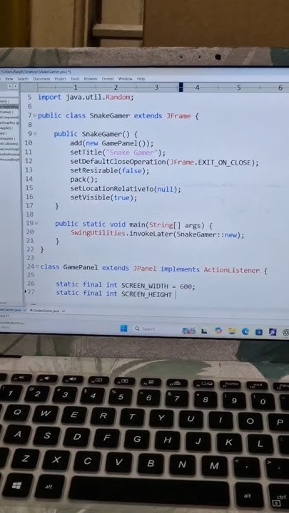 I made a 2D snake game in java it's just 188 lines of code #shorts #coding #programmer # ...
