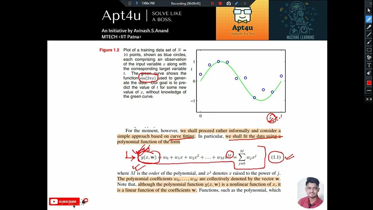 Machine Learning: Polynomial Curve Fitting - YouTube