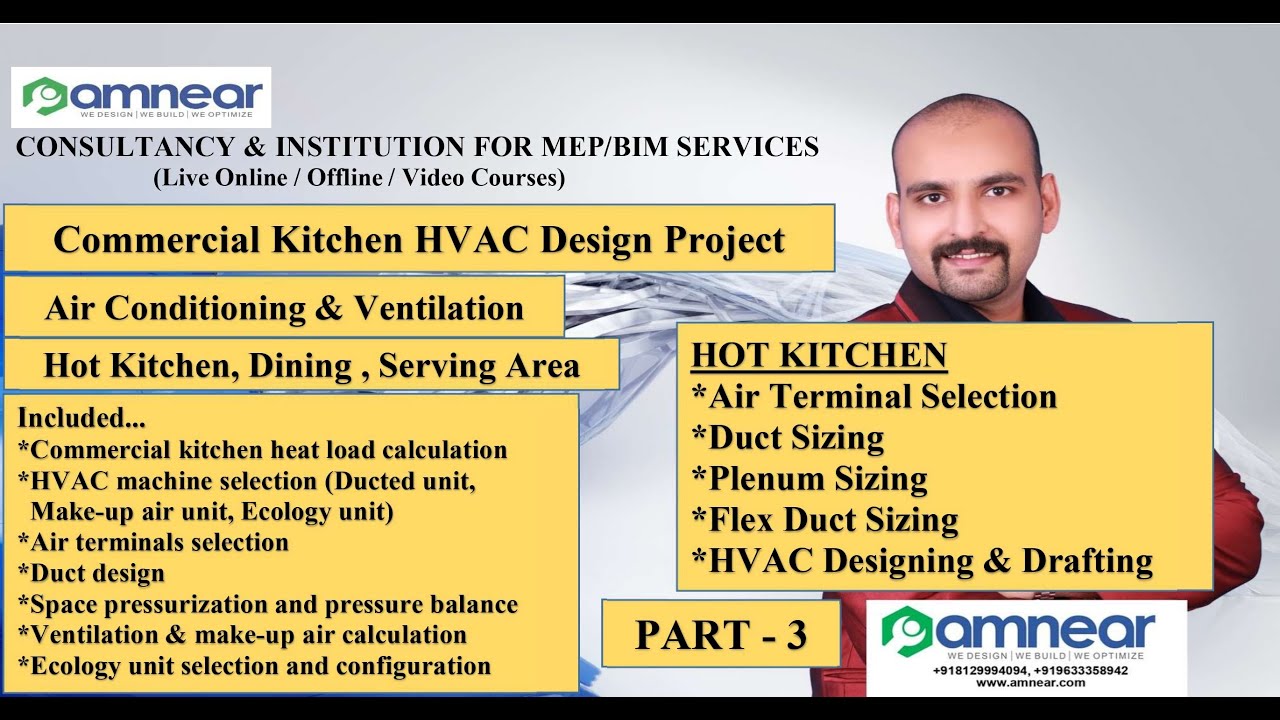 Commercial Kitchen HVAC Design Project |PART 3|Air Conditioning ...