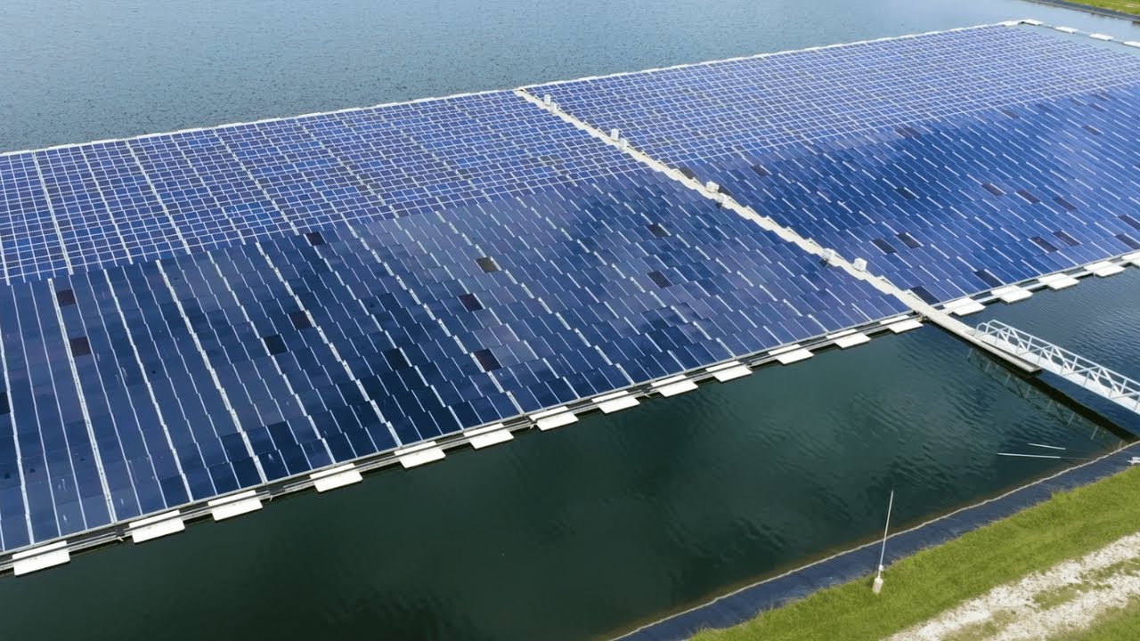AccuSolar Floating Solar Array - YouTube