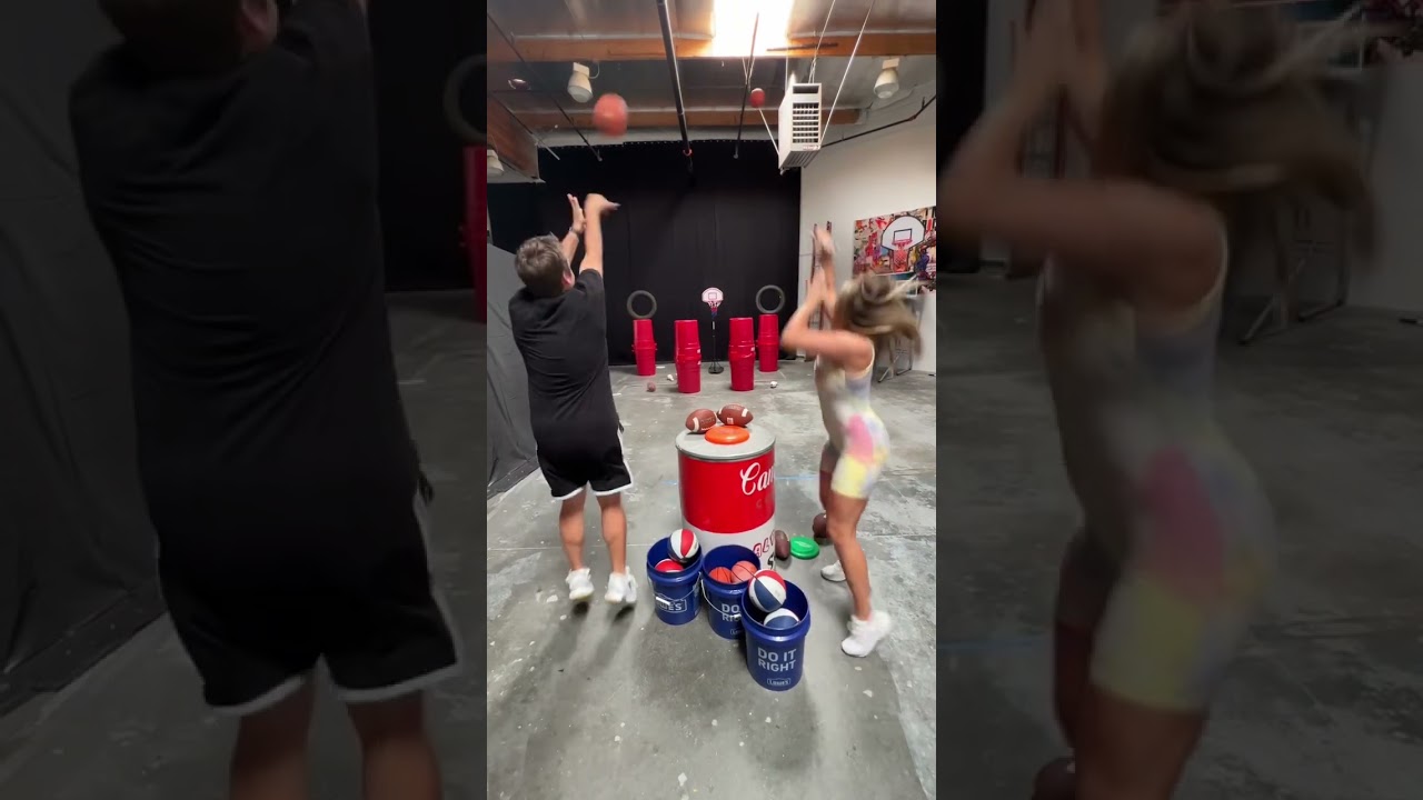 Frisbee / Football / Basketball Race vs Jenna Bandy! - YouTube