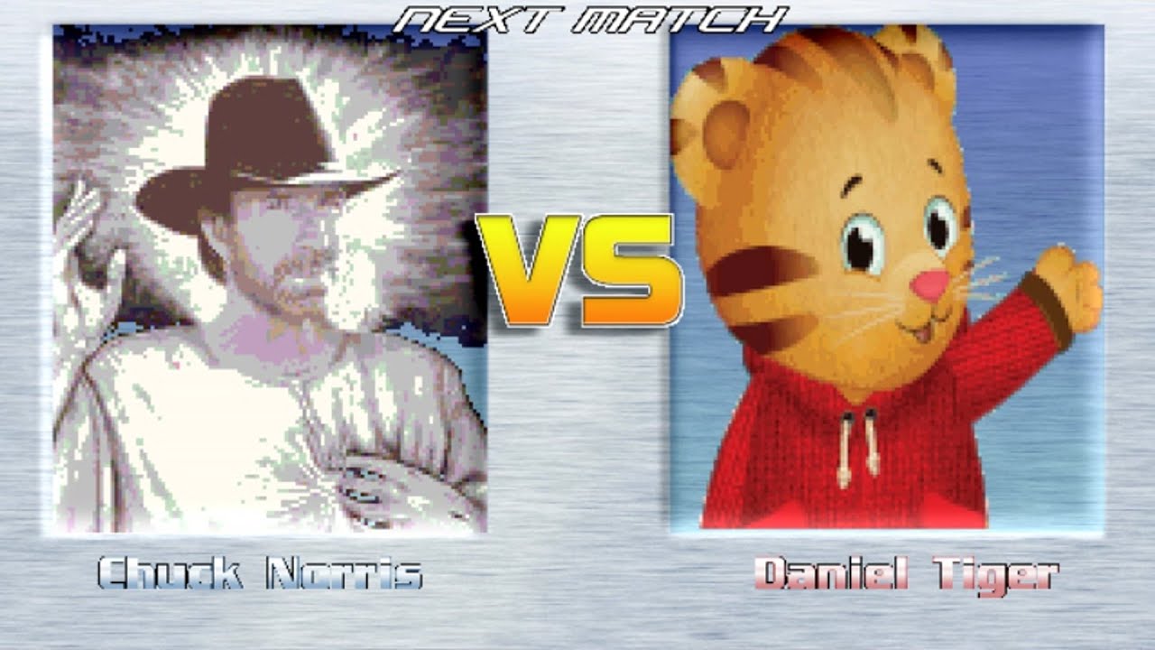 M.U.G.E.N BATTLES | Chuck Norris vs Daniel Tiger - YouTube