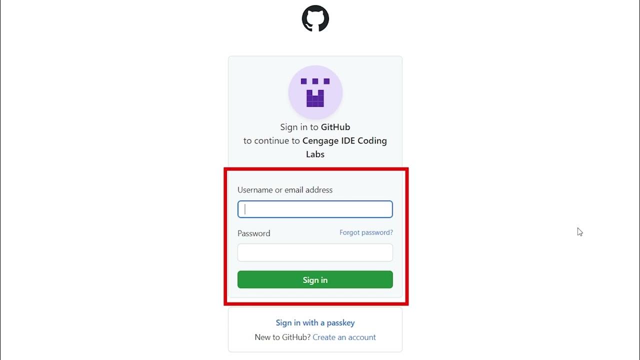 GitHub in MindTap - Authorize GitHub to Access Coding Labs - YouTube