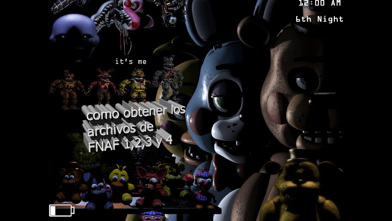 como obtener todos los archivos de FNAF 1,2,3 y 4 - YouTube
