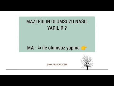 ​Arapçada Mazi Fiili olumsuz yapma  (1 dakikada gramer)