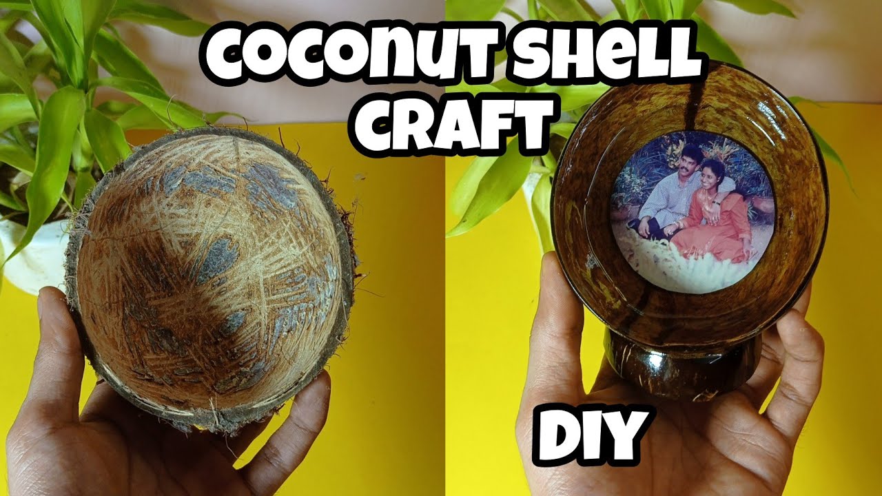photo frame making in resin and coconut shell || coconut shell craft ...