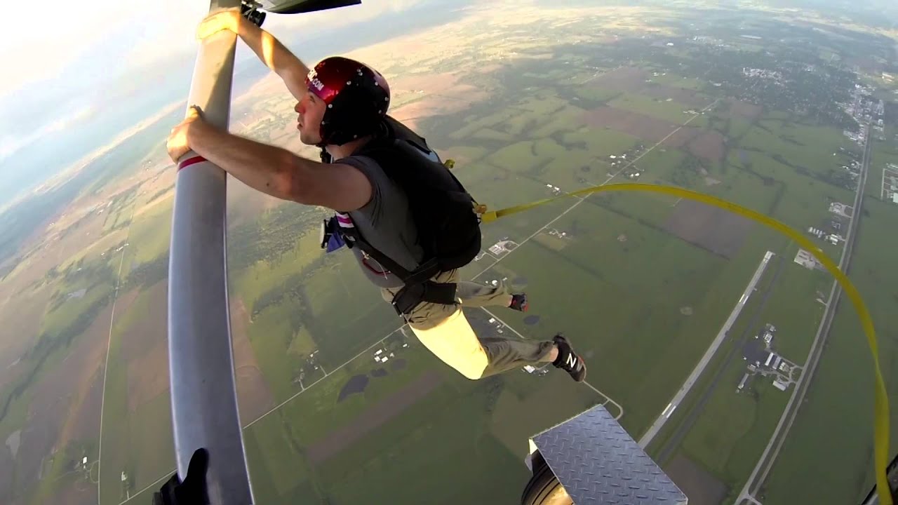 The Cave Bouldering Gym & Skydive Kansas City Static Line Class - YouTube
