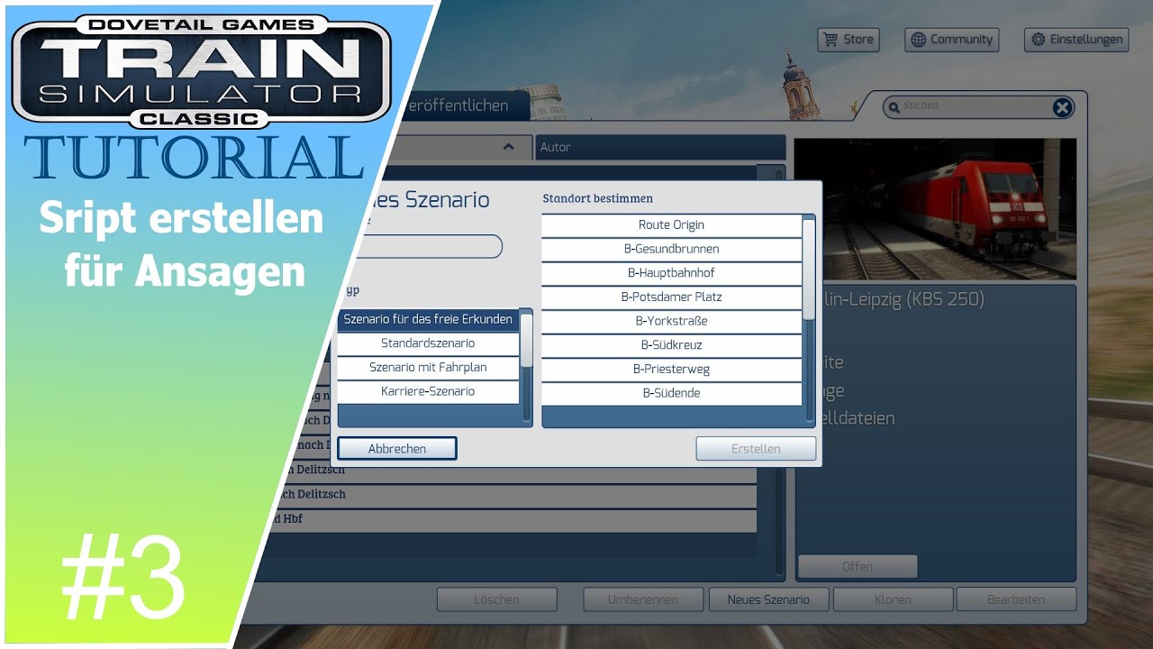 Train Simulator Classic | Scenario Sript erstellen für Ansagen | #3 ...