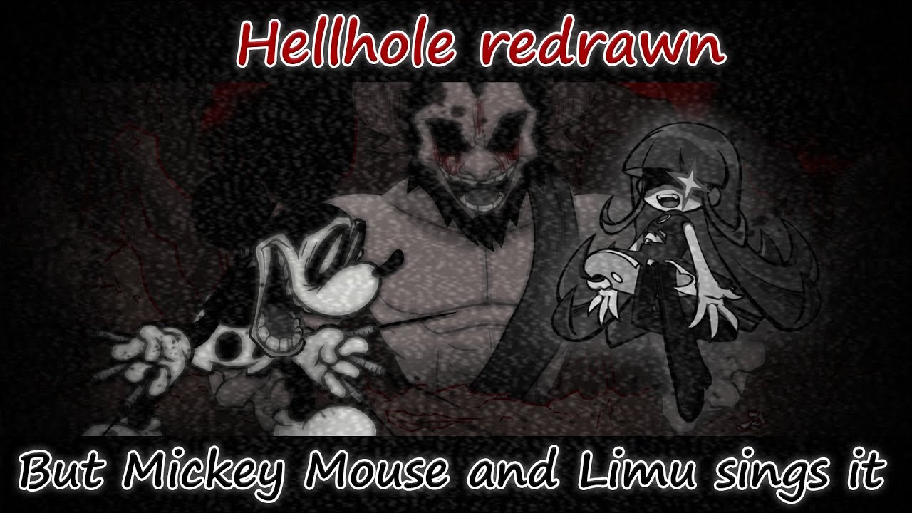🎶Friday Night Funkin' | Hellhole Redrawn But Mickey Mouse and Limu ...