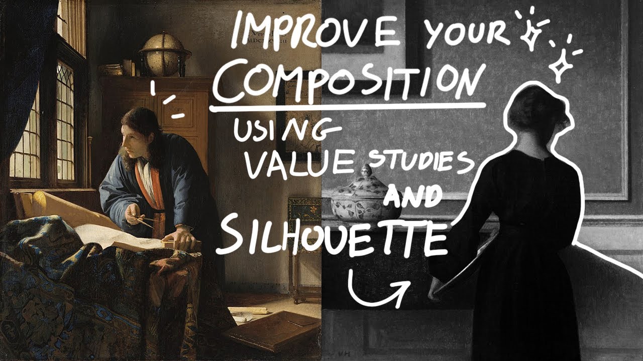 How to use silhouette and value studies to help improve your composition. - YouTube
