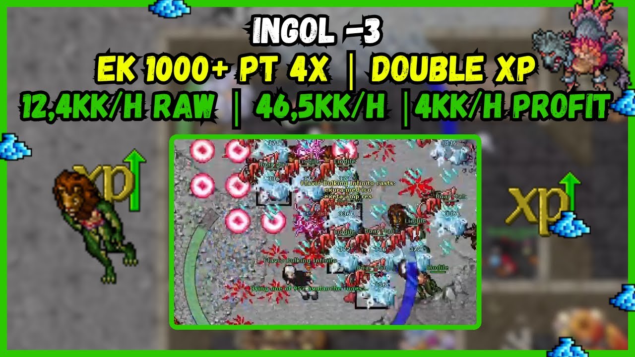 EK 1000+ Hunt Ingol -3 [Double XP] | 12,4kk/h Raw | 46.5kk/h | 4kk/h ...