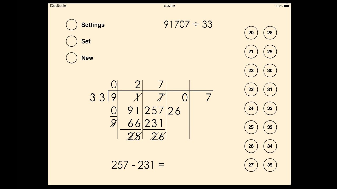 Column division with five digit dividend and two digit divisor - YouTube