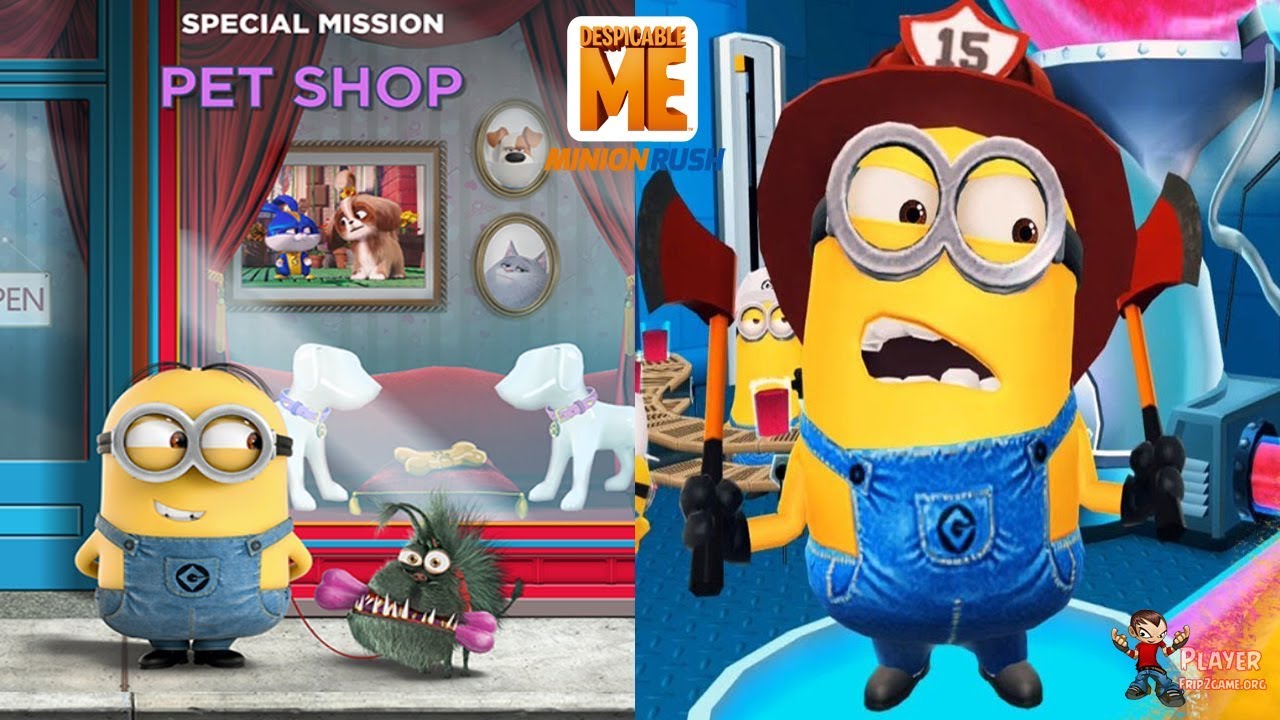 Minion Rush,Minion Games,New Minion,Firefighter Minion Pet Shop Special ...