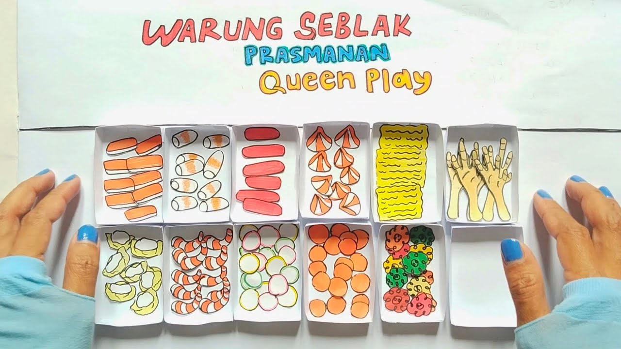 [👑paper play👑] Membuat SEBLAK dan SOSIS Goreng | mainan kertas | paper ...