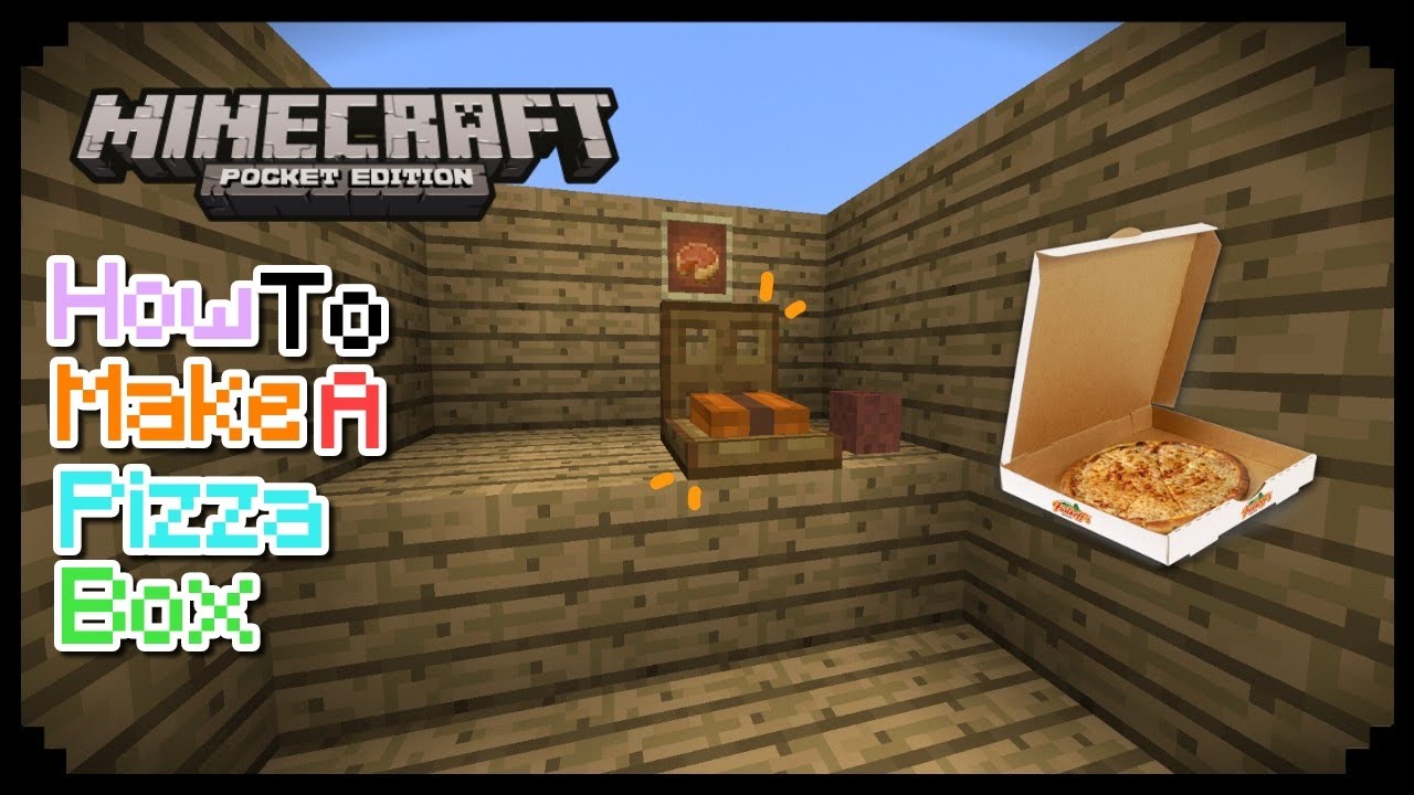 HOW TO MAKE A PIZZA BOX IN MCPE 1.1 | MCPE CREATION | NO MODS - YouTube