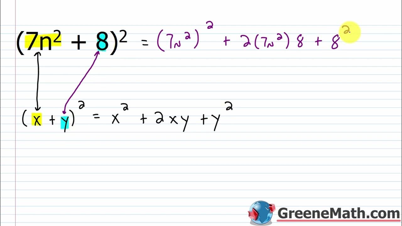 Algebra 2 Lesson #36 Special Polynomial Products - YouTube