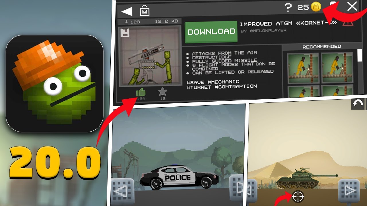 ОБНОВЛЕНИЕ 20.0 в Melon Playground \ Новый WorkShop NPC и транспорт в Melon Sandbox - YouTube