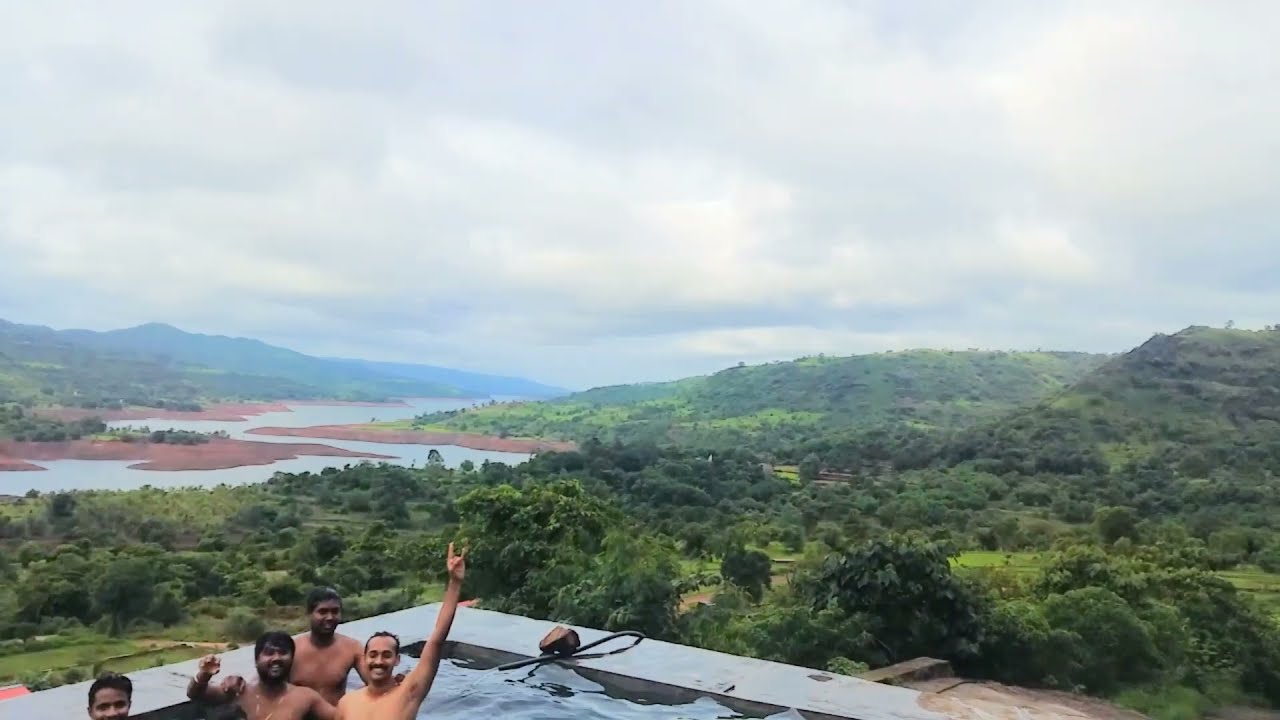 😍Enjoy swimming at suman farms||Panshet backwater camping - YouTube