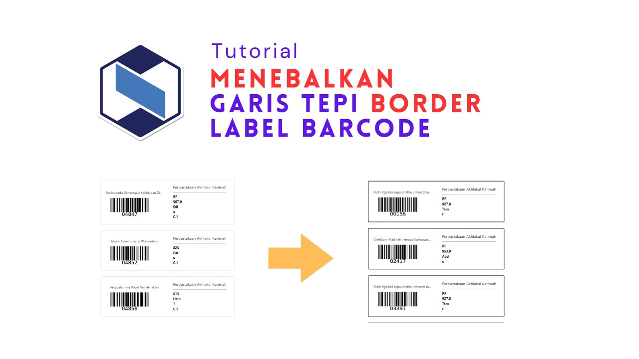 CARA MENEBALKAN GARIS TEPI PADA LABEL BARCODE PRINTING SLIMS BULIAN 961 ...