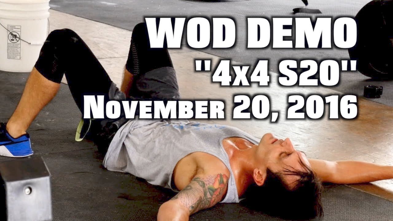WOD DEMO - 4x4 S2O (Paradiso Crossfit) - YouTube