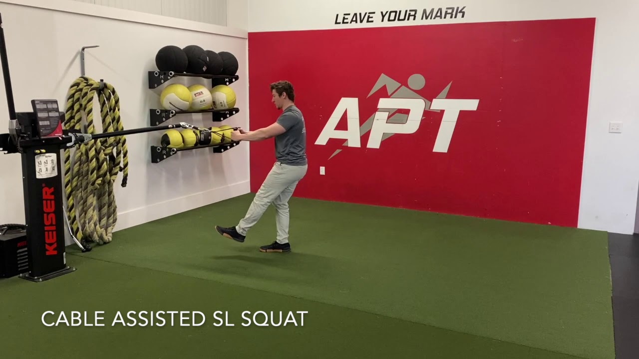 CABLE ASSISTED SL SQUAT - YouTube